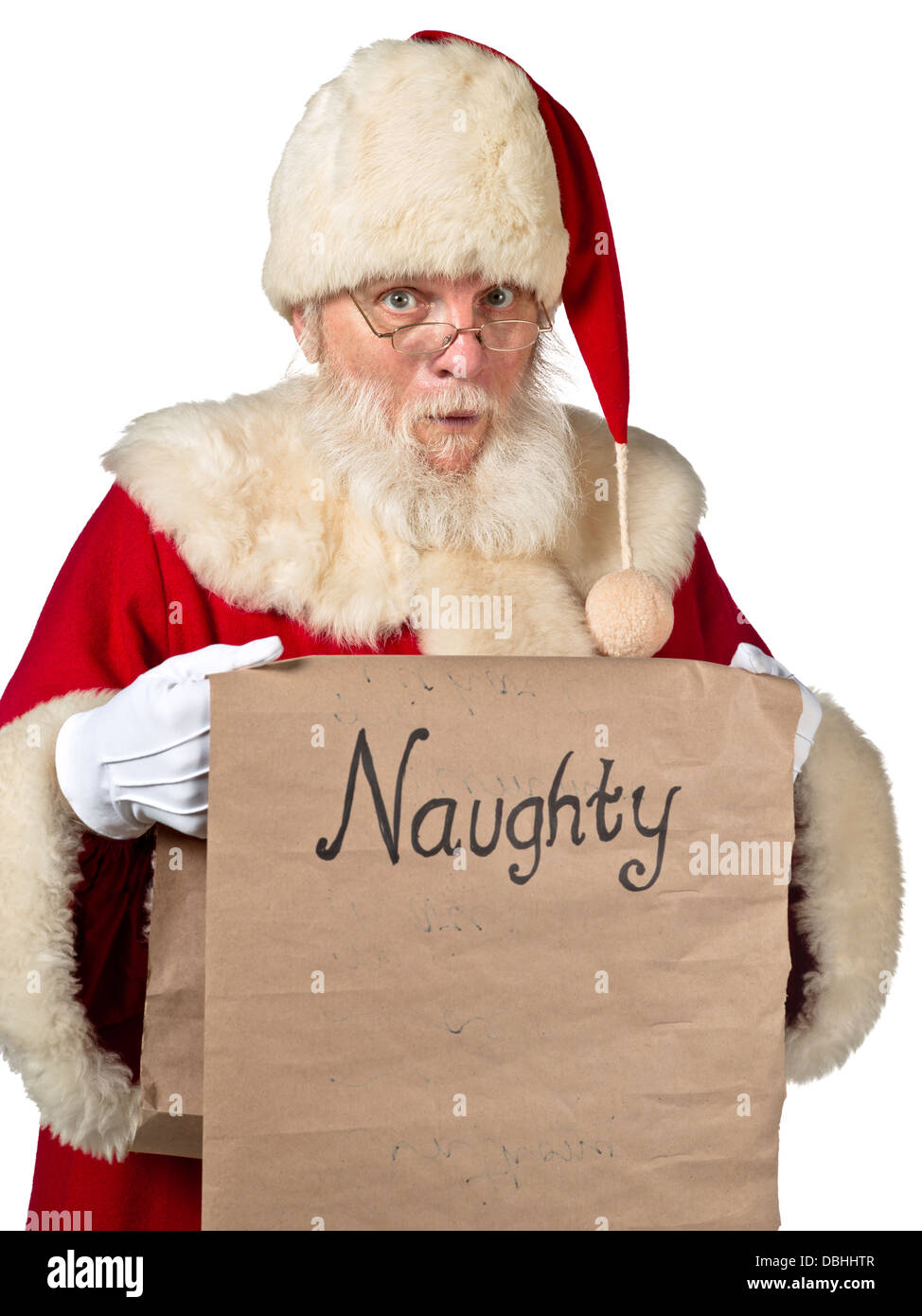 santa claus with a list Stock Photo - Alamy
