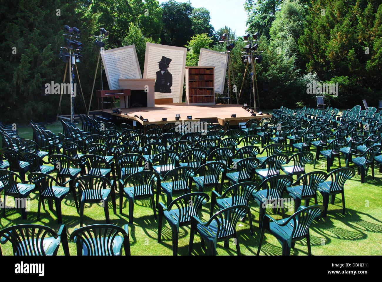 open air theatre, Trinity College Oxford United Kingdom Stock Photo - Alamy