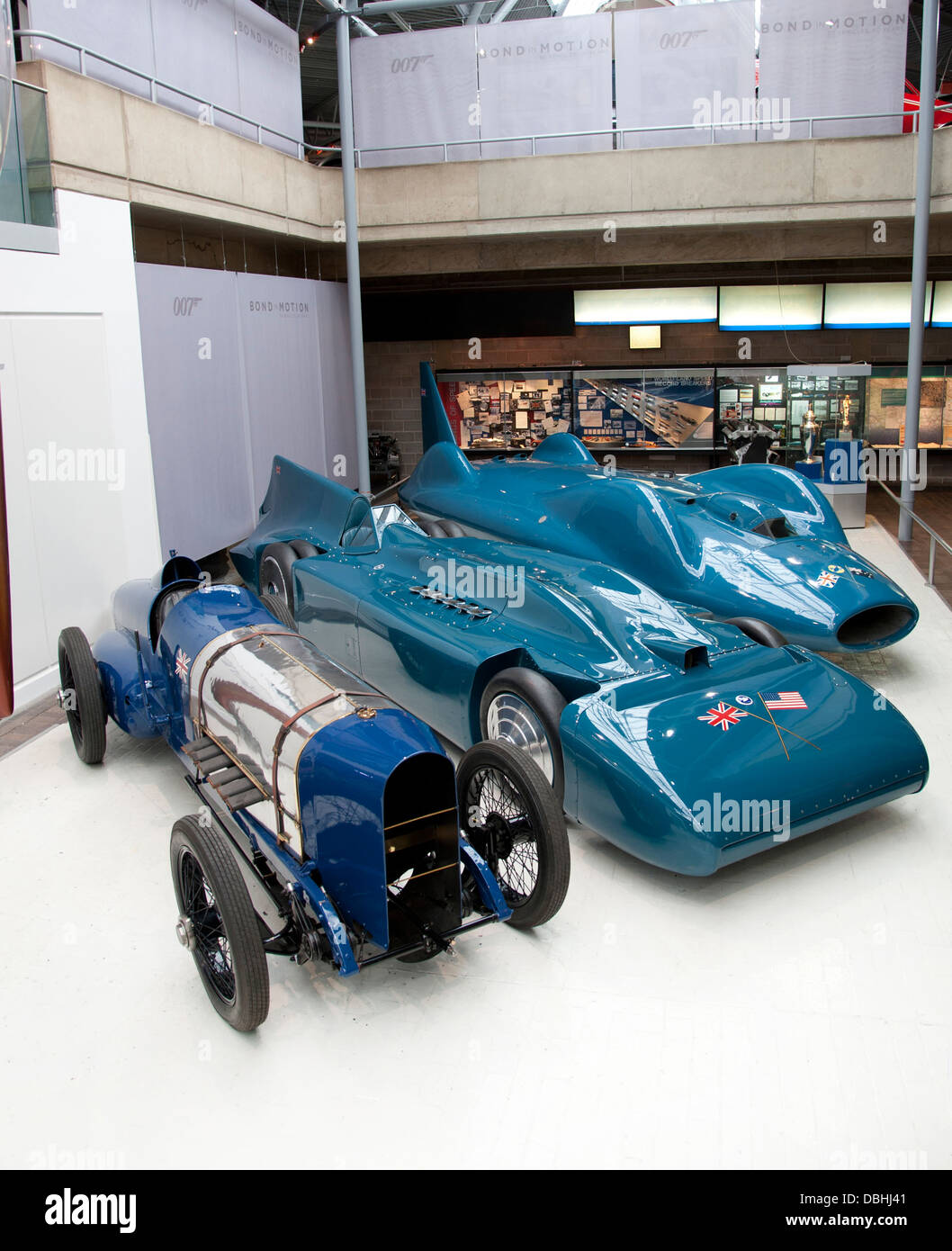 1920 Sunbeam 350hp with 1935 Blue Bird V and Bluebird CN7 1960 together ...