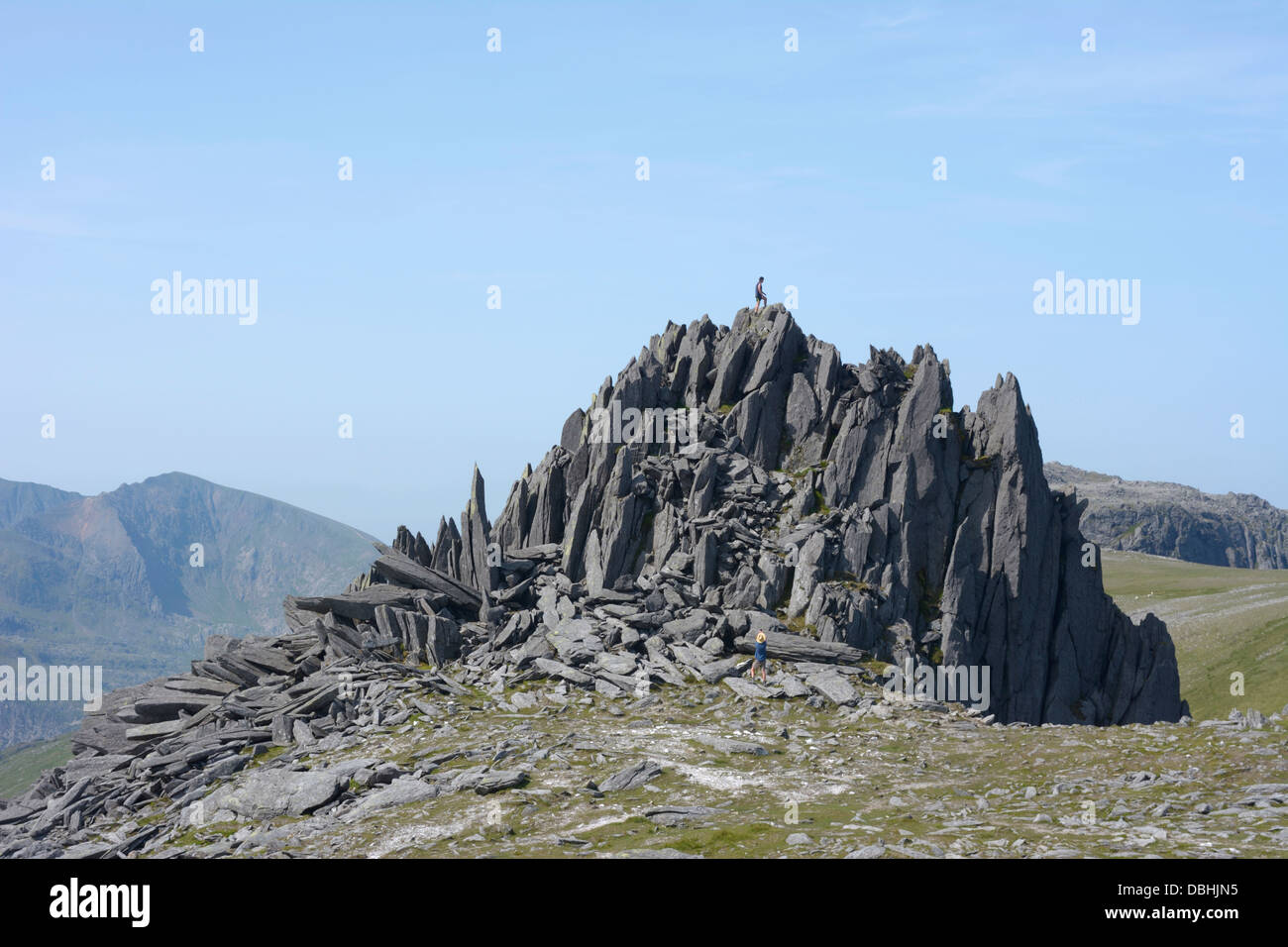Castell y Gwynt ( Castle of the Wind ) on the Glyder mountain range in ...