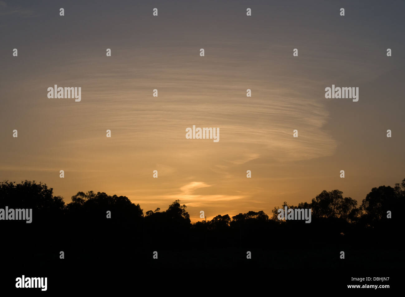 A circular cloud formation forms over Malta at sunset Stock Photo - Alamy