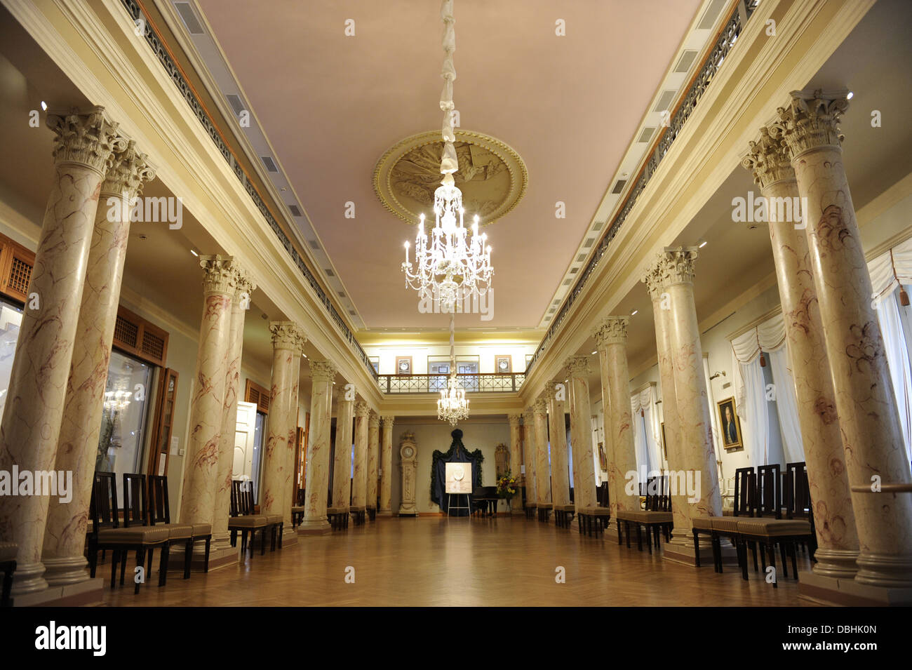 Latvia. Riga. Museum of History and Navigation. Column room by ...
