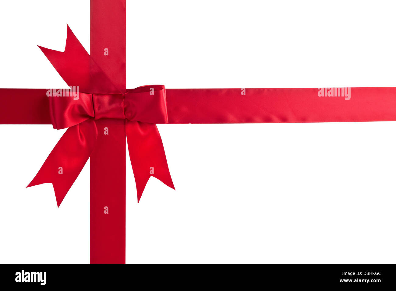 red ribbon bow Stock Photo - Alamy