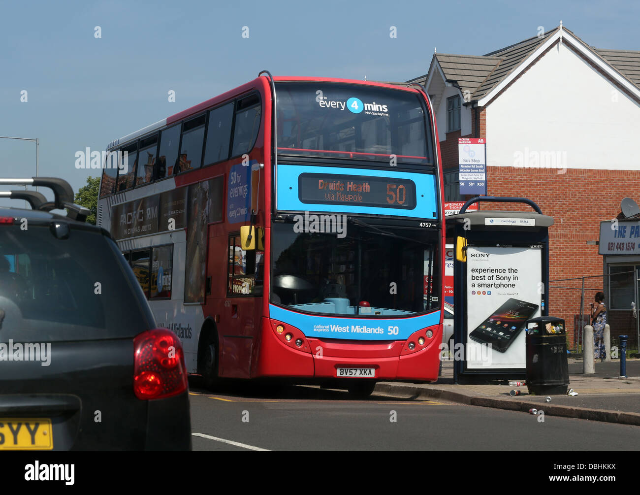 National Express West Midlands Bus At Bus Stop Heading Towards Druid ...