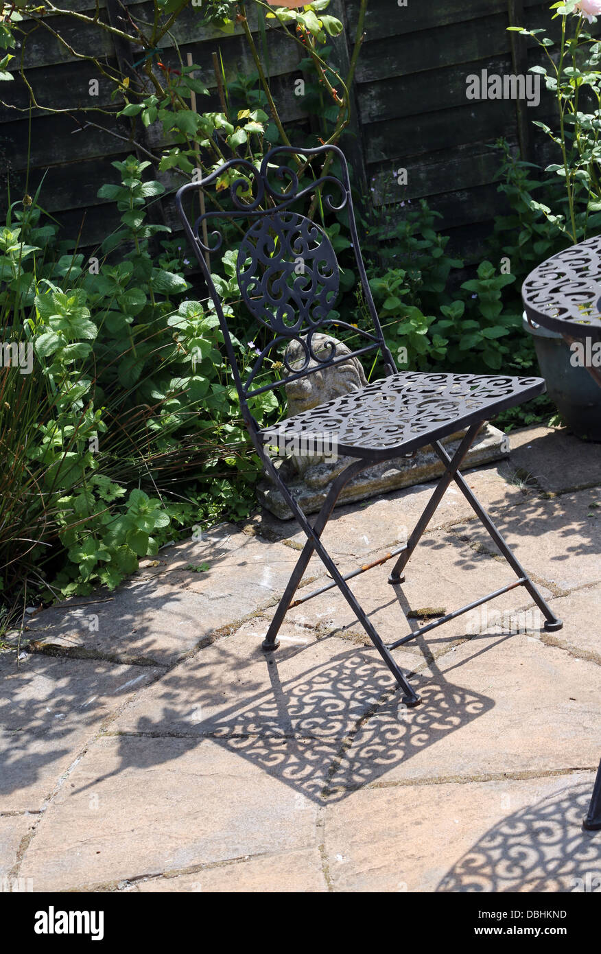 Wrought Iron Garden Chair and Shadow Birmingham West Midlands England ...