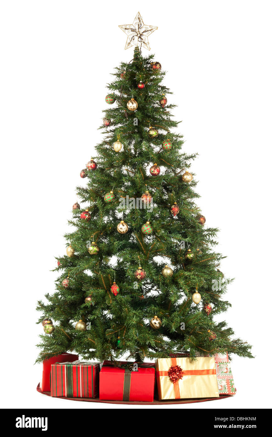 christmas tree and gifts Stock Photo - Alamy