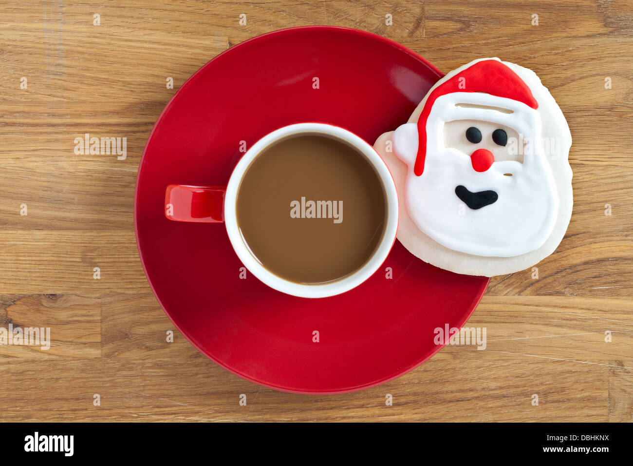 santa claus decoration and coffee Stock Photo - Alamy