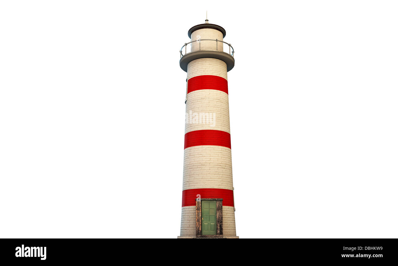 lighthouse isolated on white background Stock Photo - Alamy