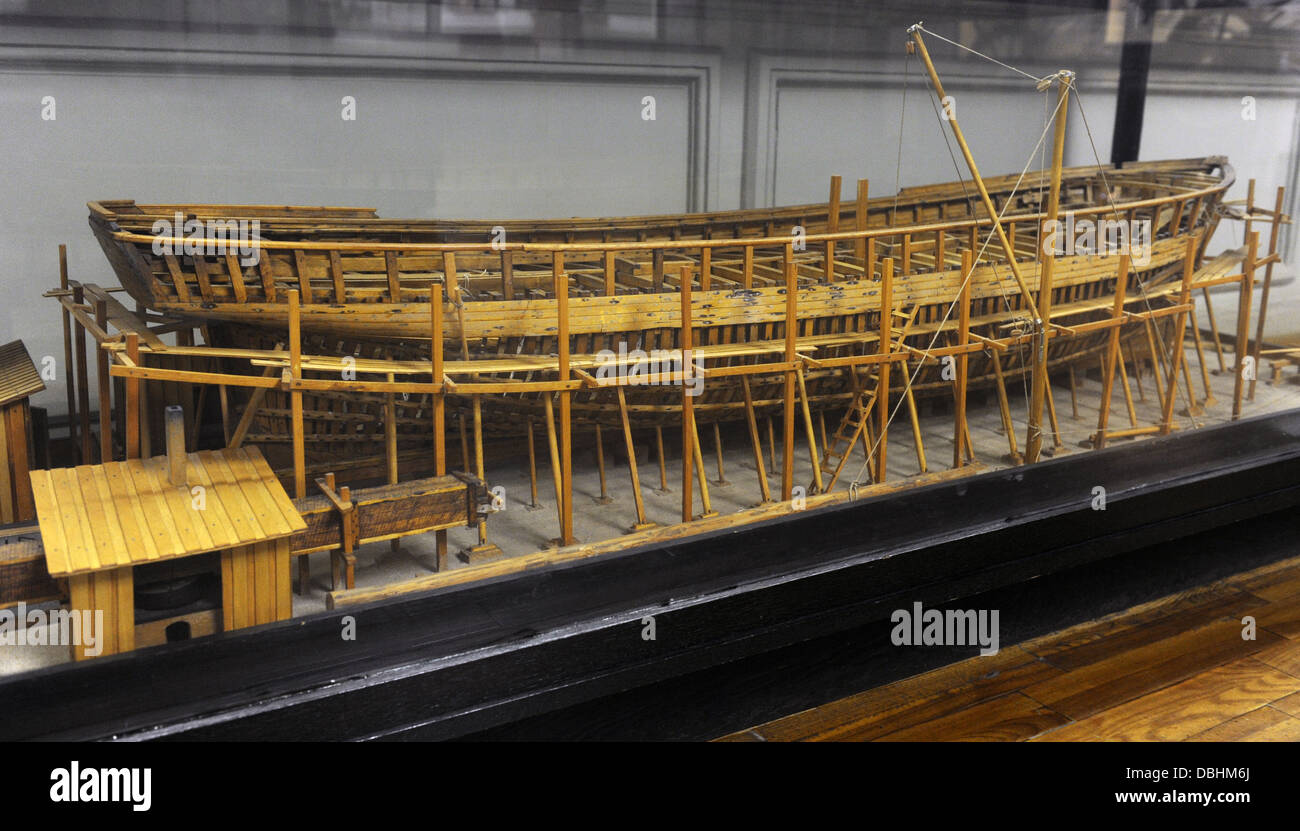 Shipyards in the Gulf of Riga. Model made by A. Ferler (1837-1904 ...