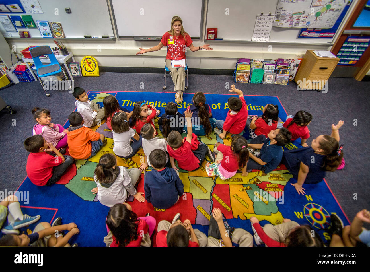 Teacher teaching speaking listening hispanic hispanics hi-res stock ...