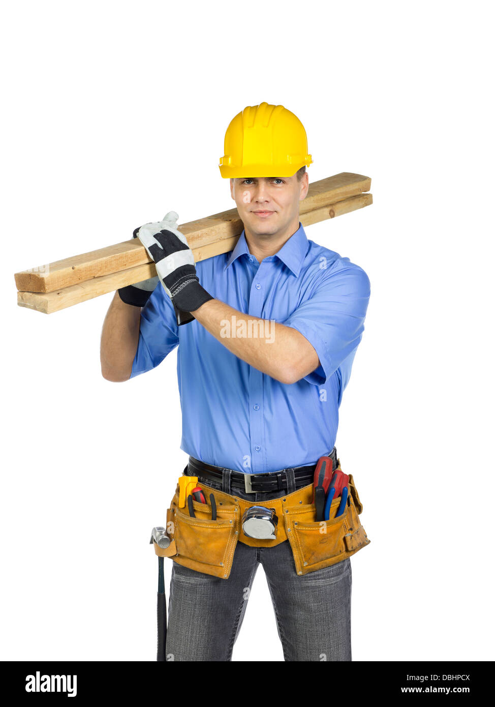 Black male construction worker Cut Out Stock Images & Pictures - Alamy