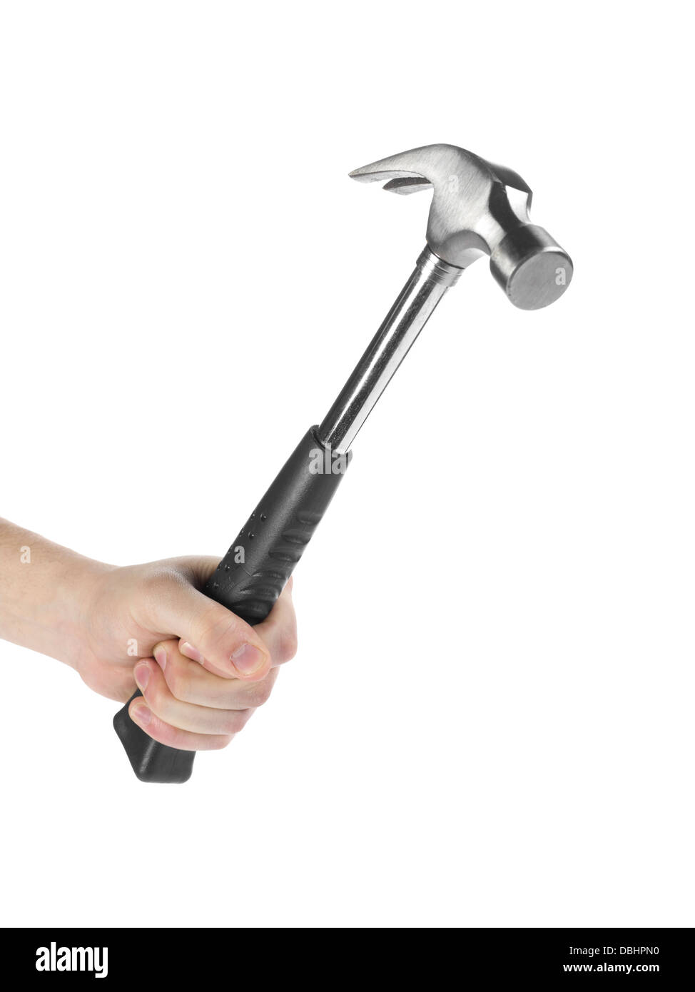 human hand holding a hammer Stock Photo - Alamy