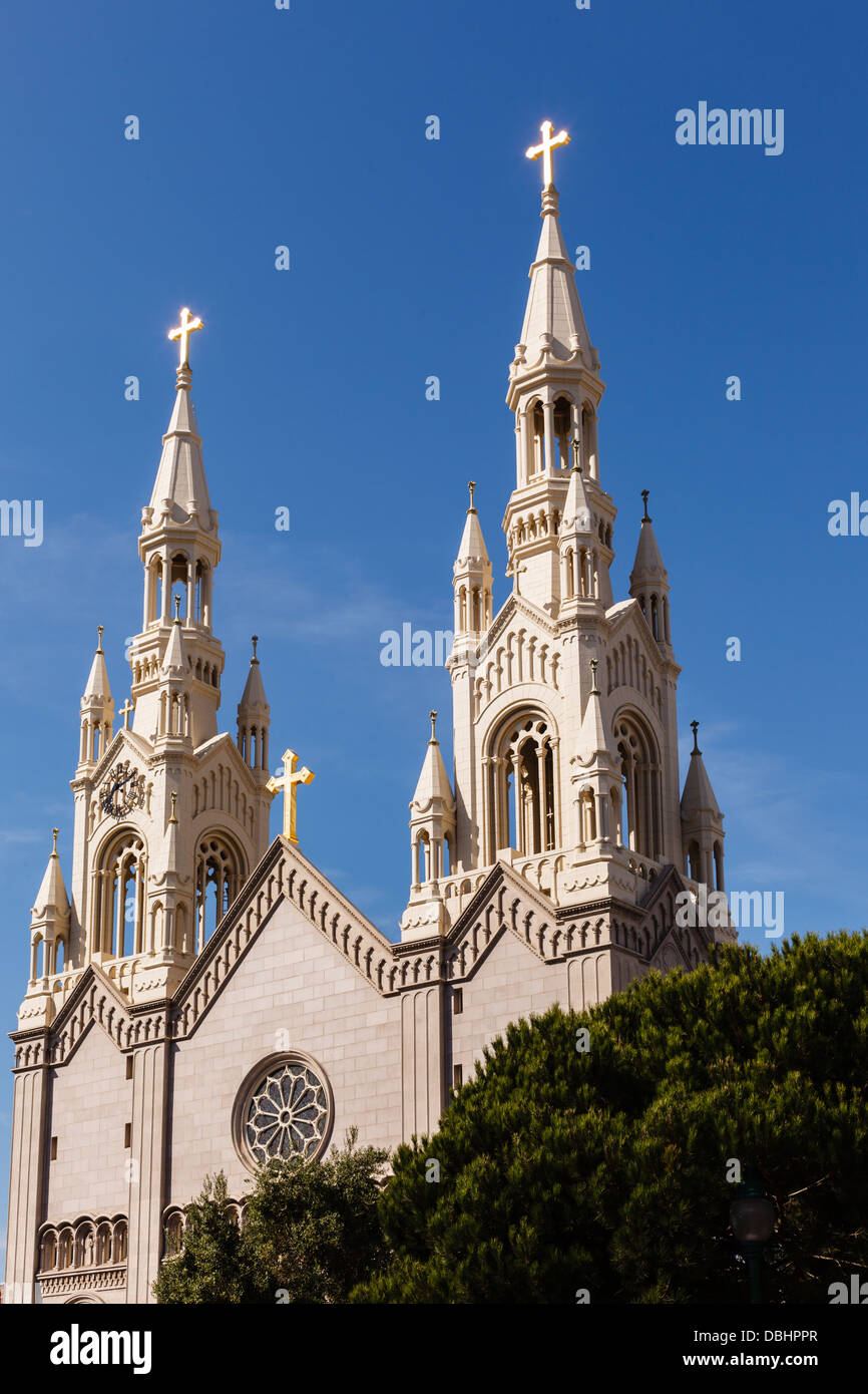 Cathedral of St Peter and St Paul towers rise high Stock Photo - Alamy