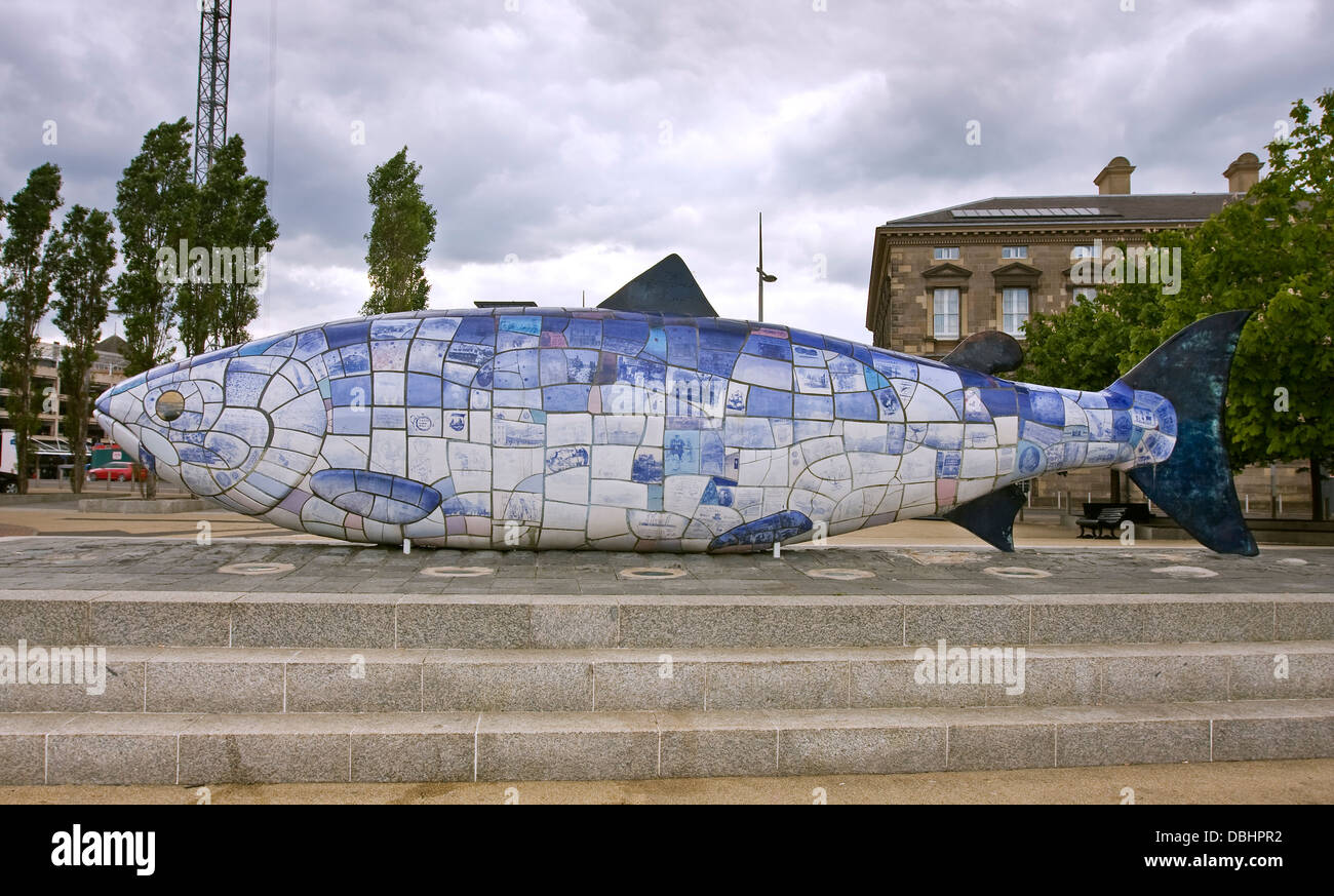 the big fish, well known Belfast landmark Stock Photo - Alamy