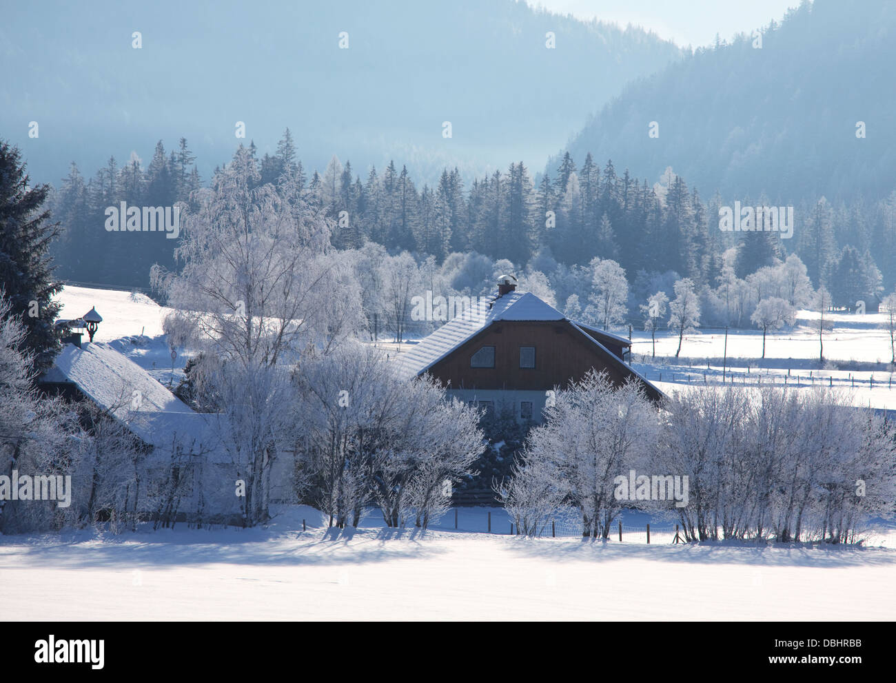 Winter in Alp mountains Stock Photo - Alamy