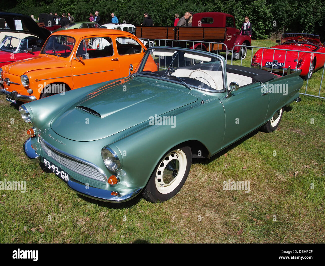 The 1964 DKW AU 1000SP is a vintage car displayed at a classic car show ...
