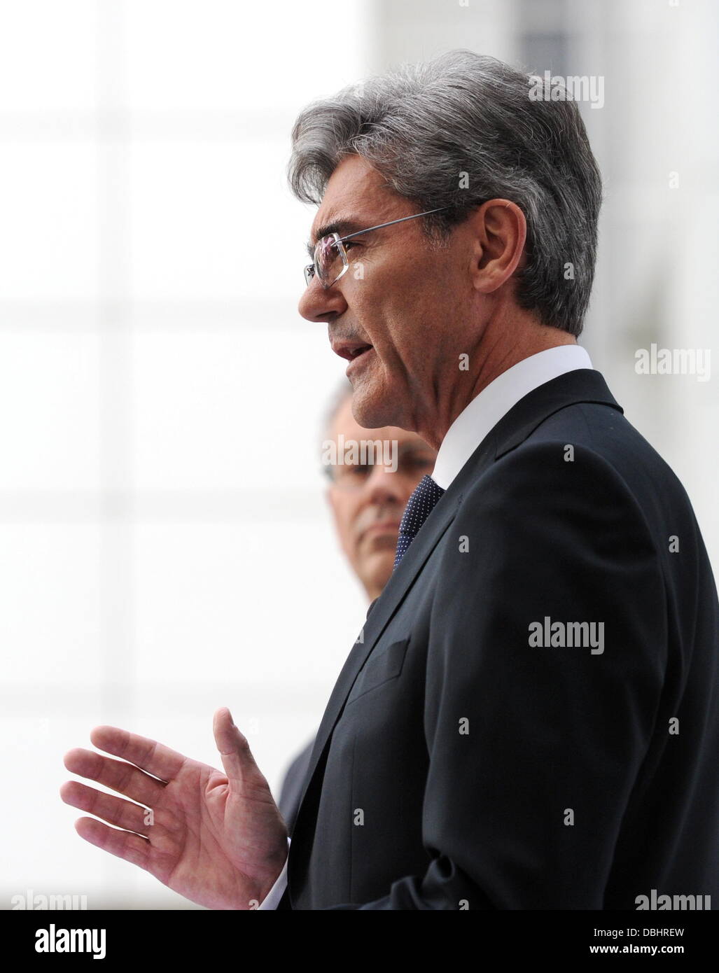 The new chairman of the Siemens AG, Joe Kaeser, gives a press ...