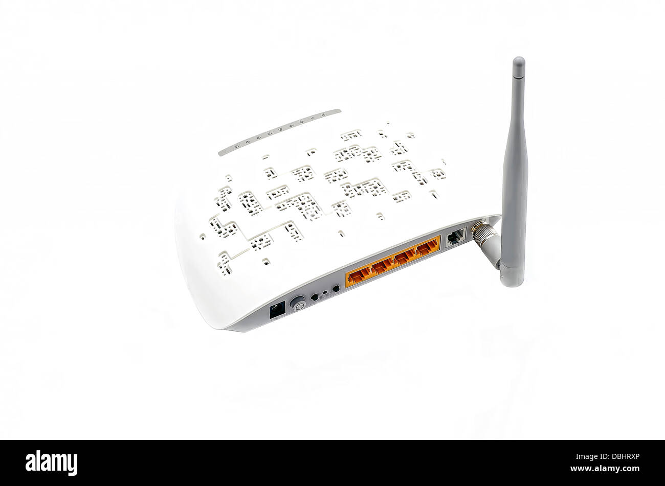 White router for wi-fi on a light background Stock Photo - Alamy