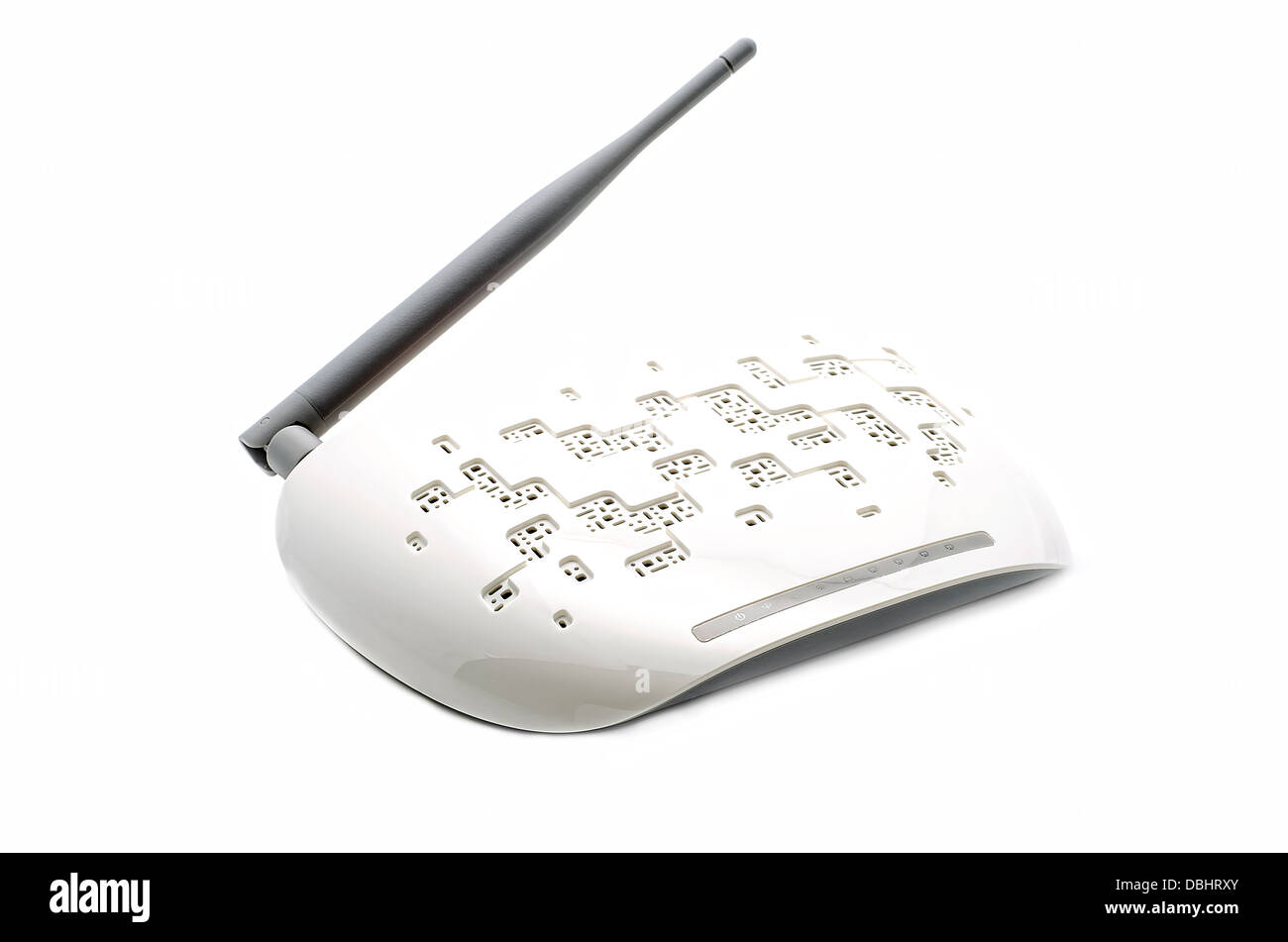 White router for wi-fi on a light background Stock Photo - Alamy