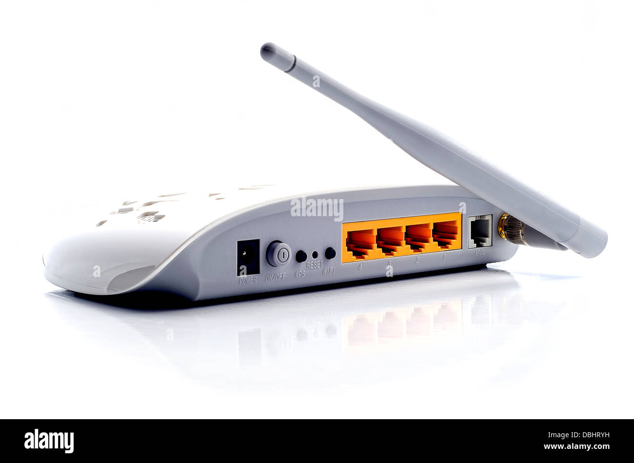 White router for wi-fi on a light background Stock Photo - Alamy