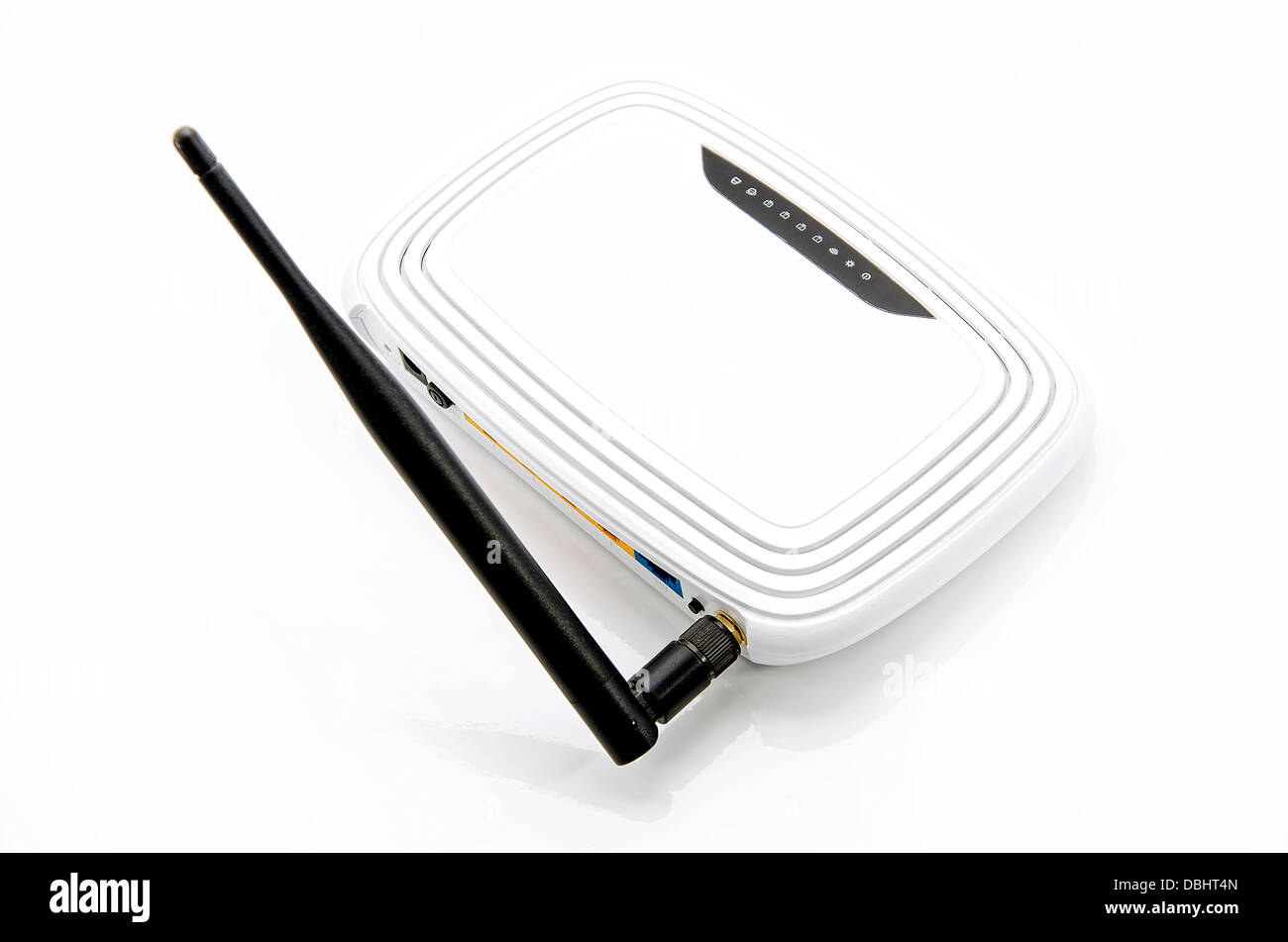 White router for wi-fi on a light background Stock Photo - Alamy