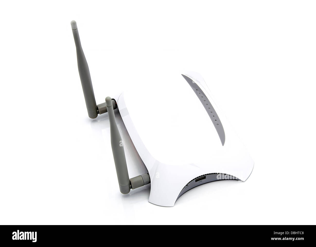 White router for wi-fi on a light background Stock Photo - Alamy