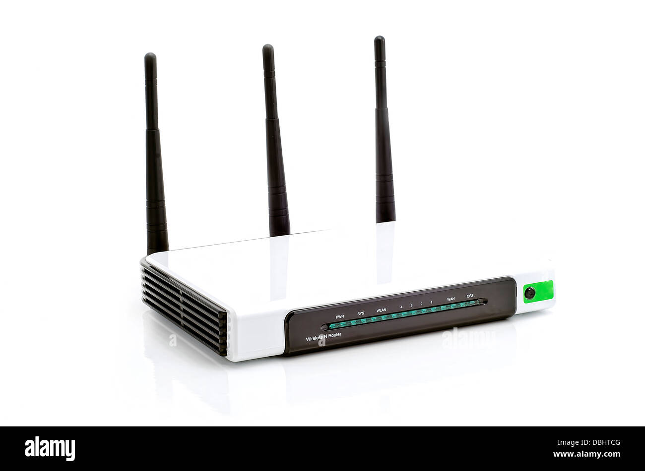 White router for wi-fi on a light background Stock Photo - Alamy