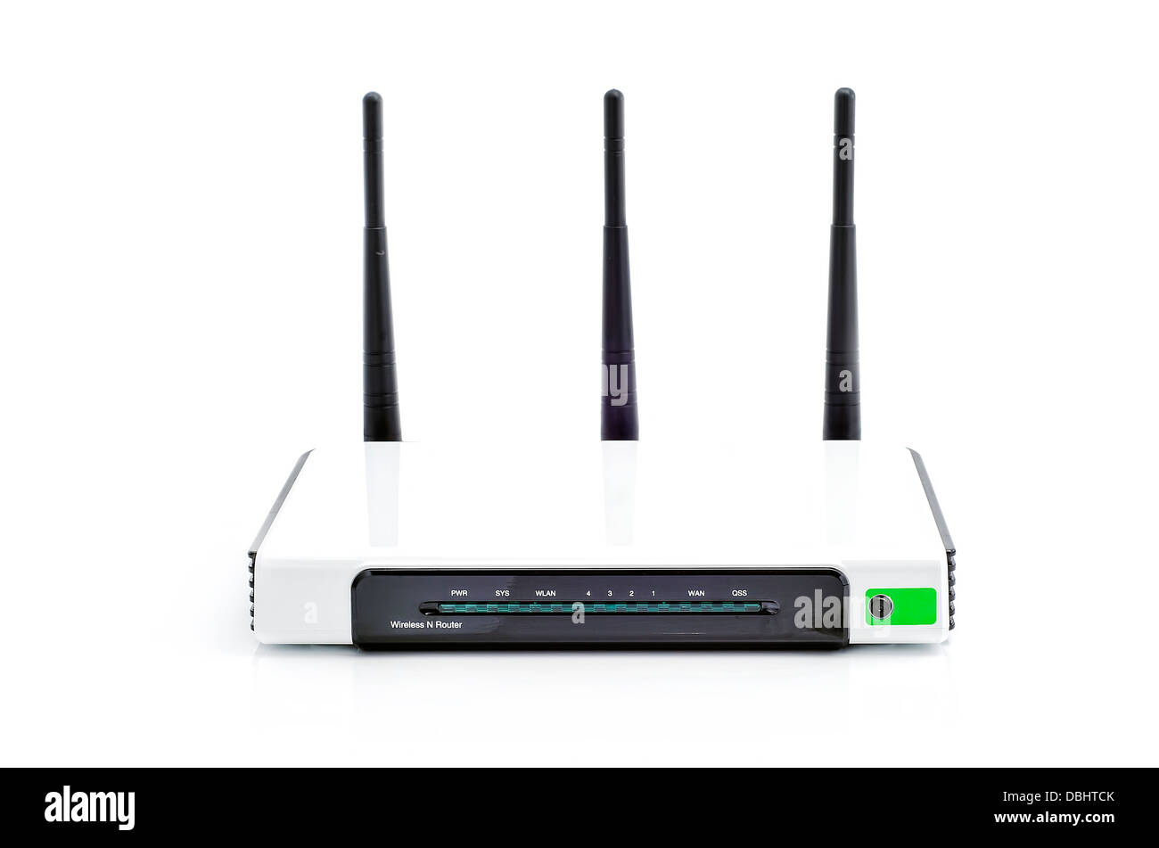 White router for wi-fi on a light background Stock Photo - Alamy