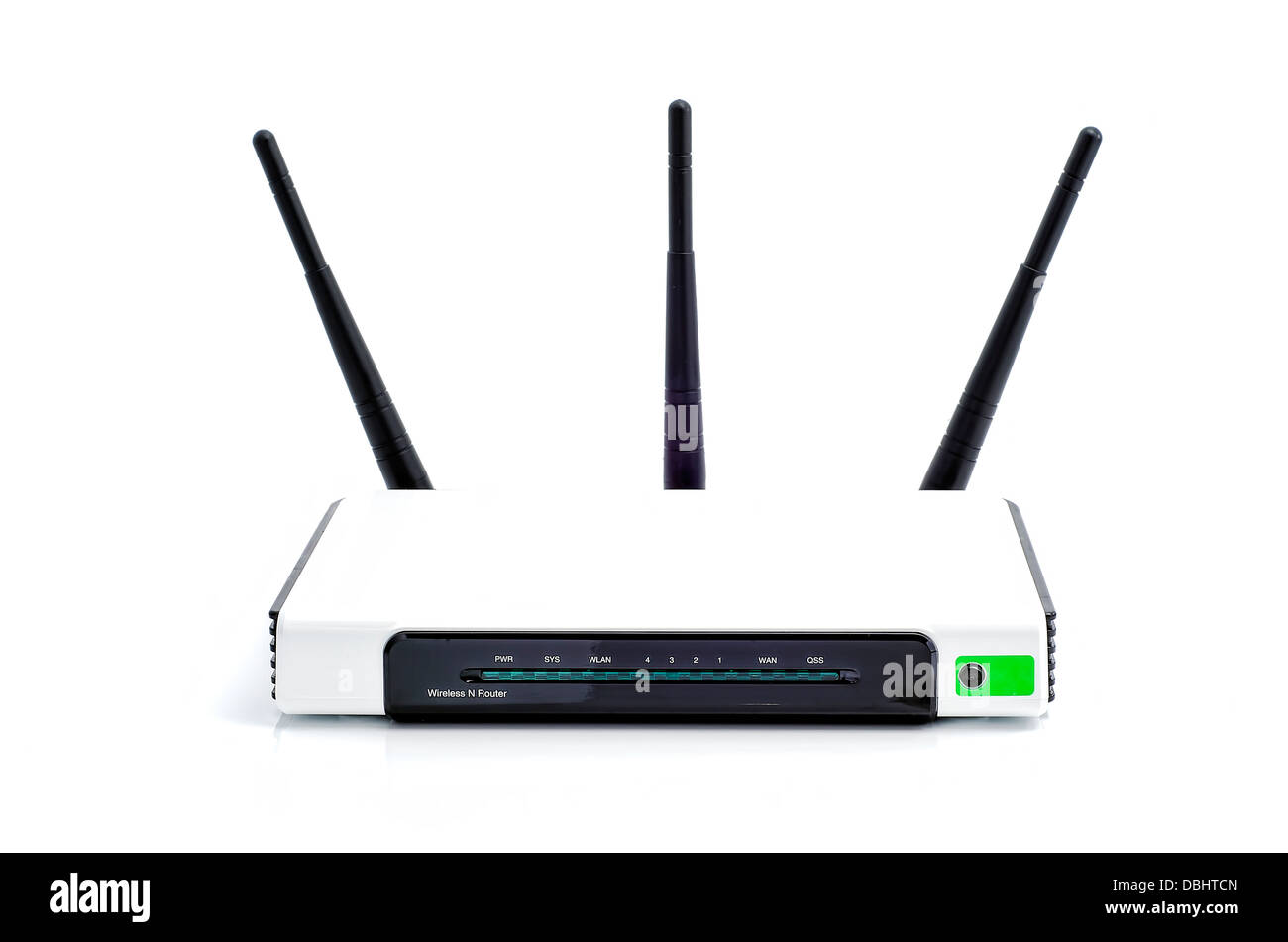 White router for wi-fi on a light background Stock Photo - Alamy