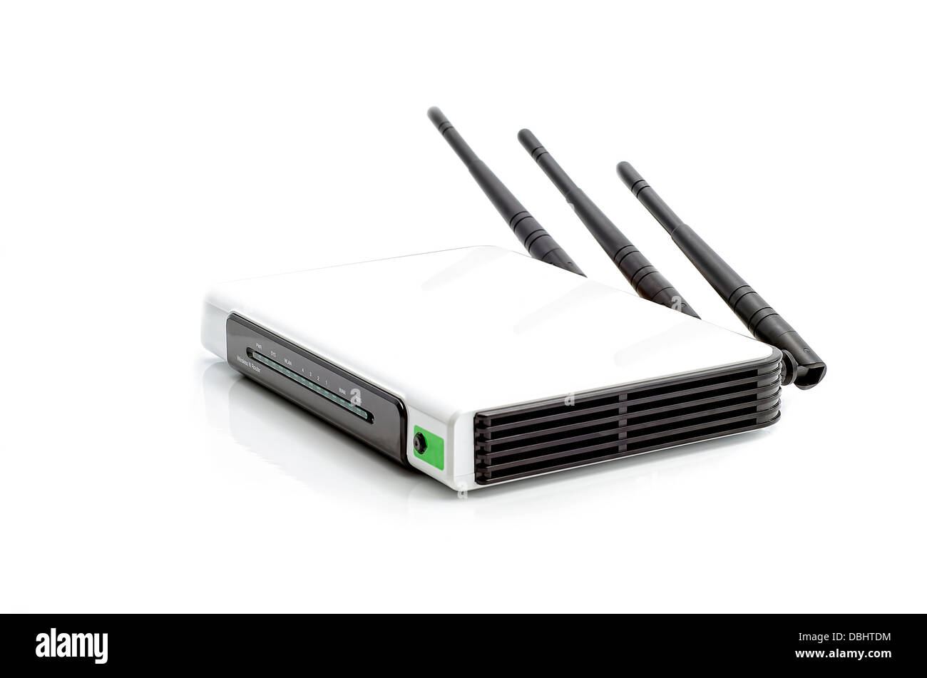 White router for wi-fi on a light background Stock Photo - Alamy