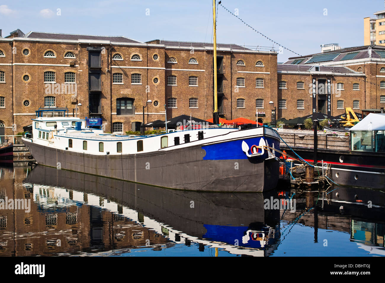 St.Peter's barge, the only floating church in London Stock Photo - Alamy
