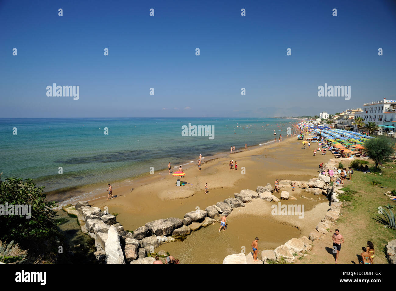 Italy, Lazio, Sperlonga, beach Stock Photo - Alamy