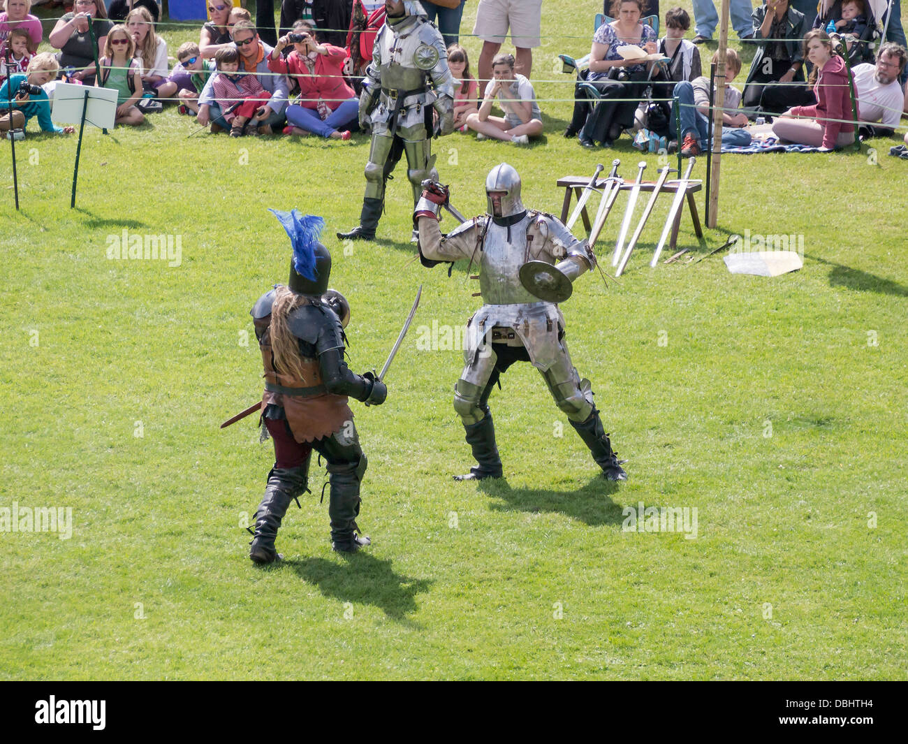 Armour swords medieval tournament hi-res stock photography and images ...