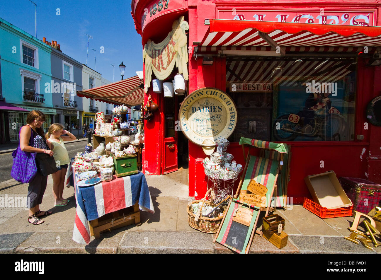 Portobello road shop, home to the worlds largest antiques market in ...
