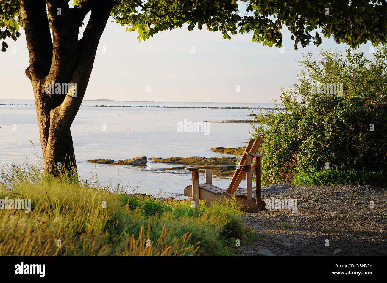 A seat with a view from an Adirondack chair Stock Photo - Alamy