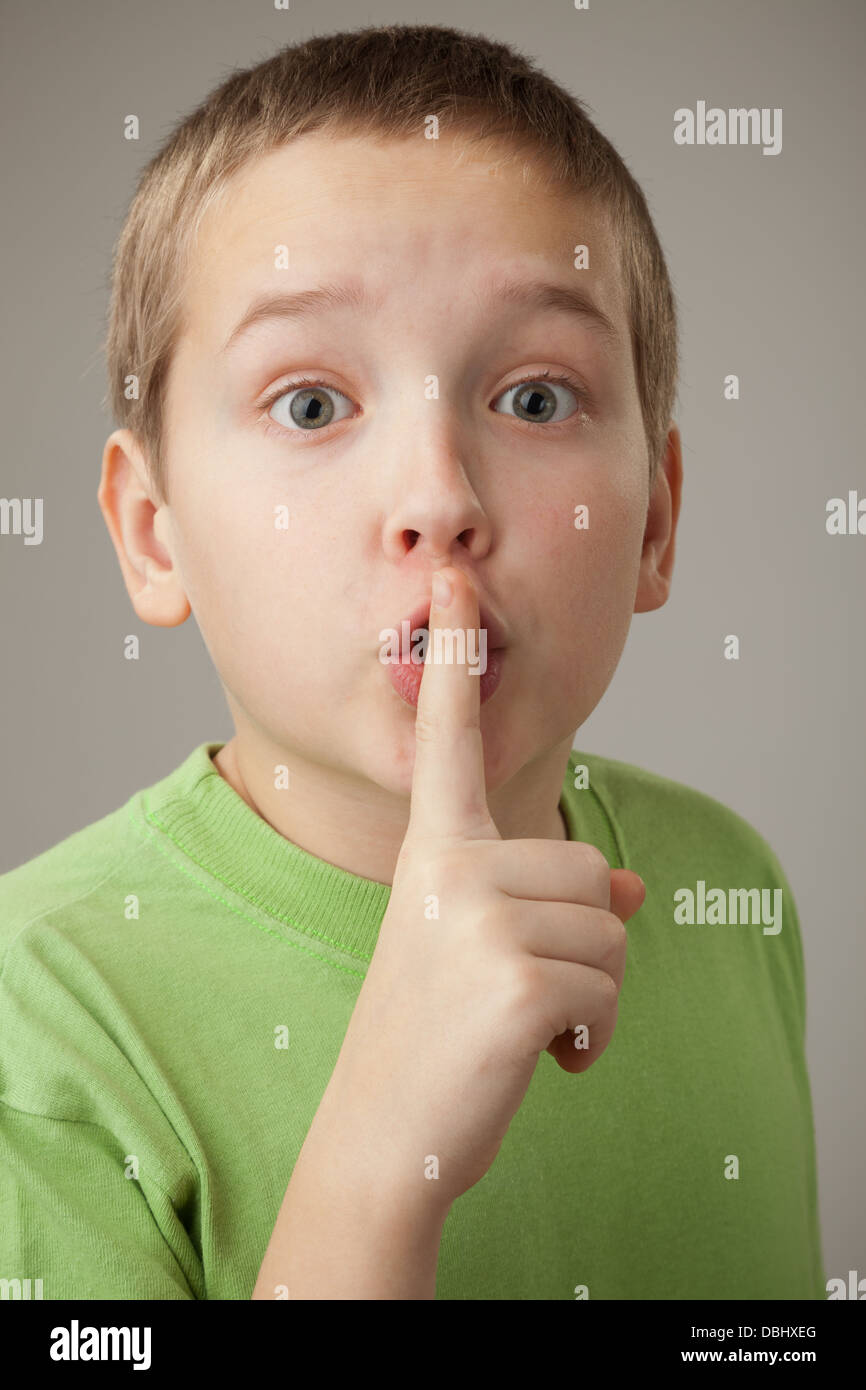 Boy sh finger hi-res stock photography and images - Alamy