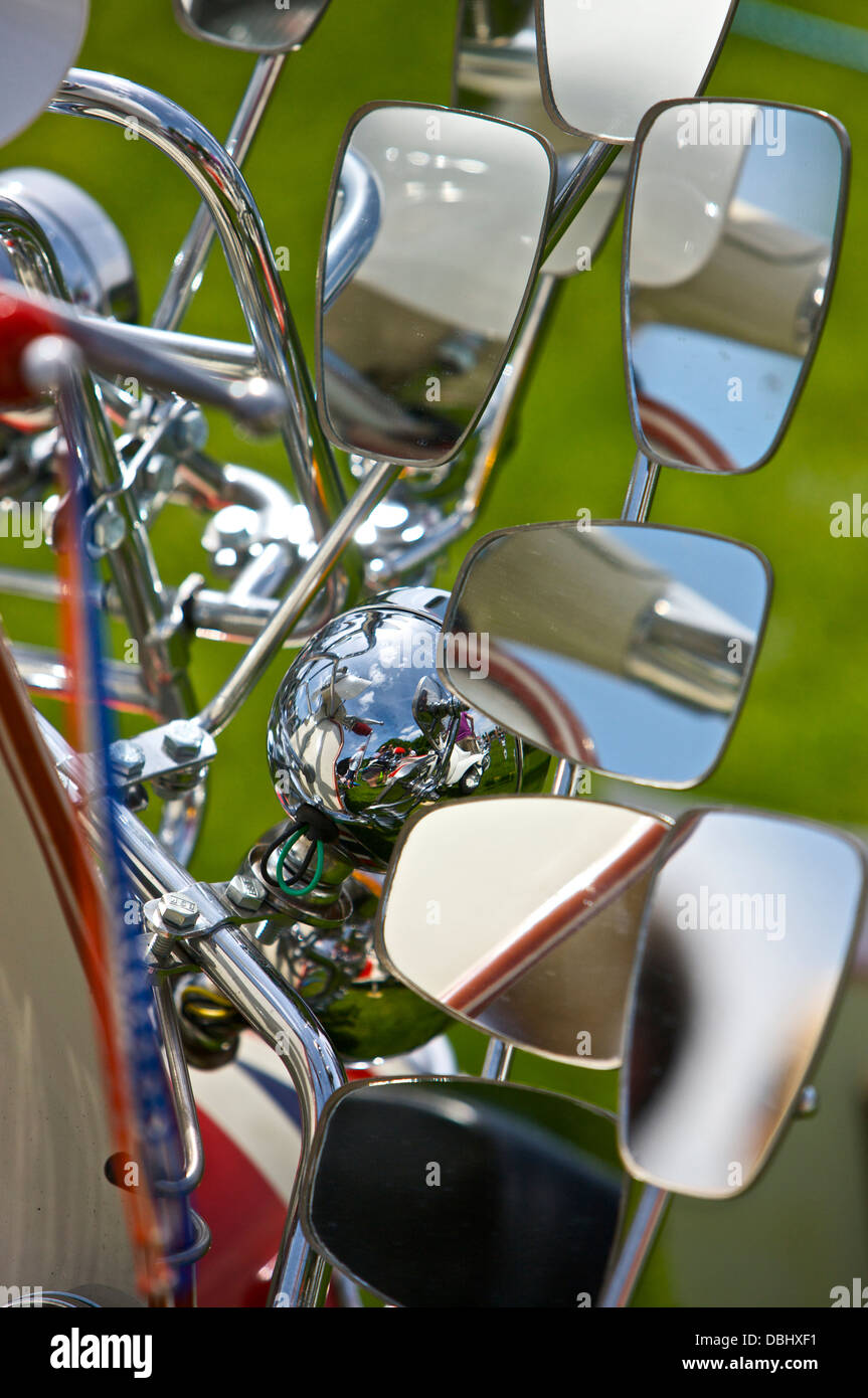 scooter rear view mirrors Stock Photo - Alamy