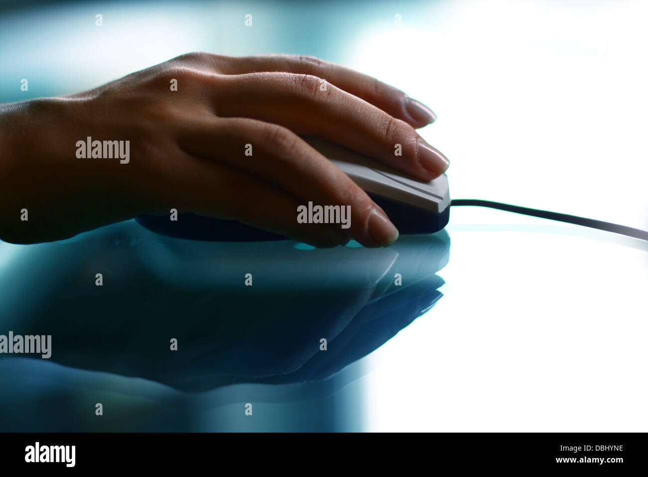 mouse work hand work background Stock Photo - Alamy