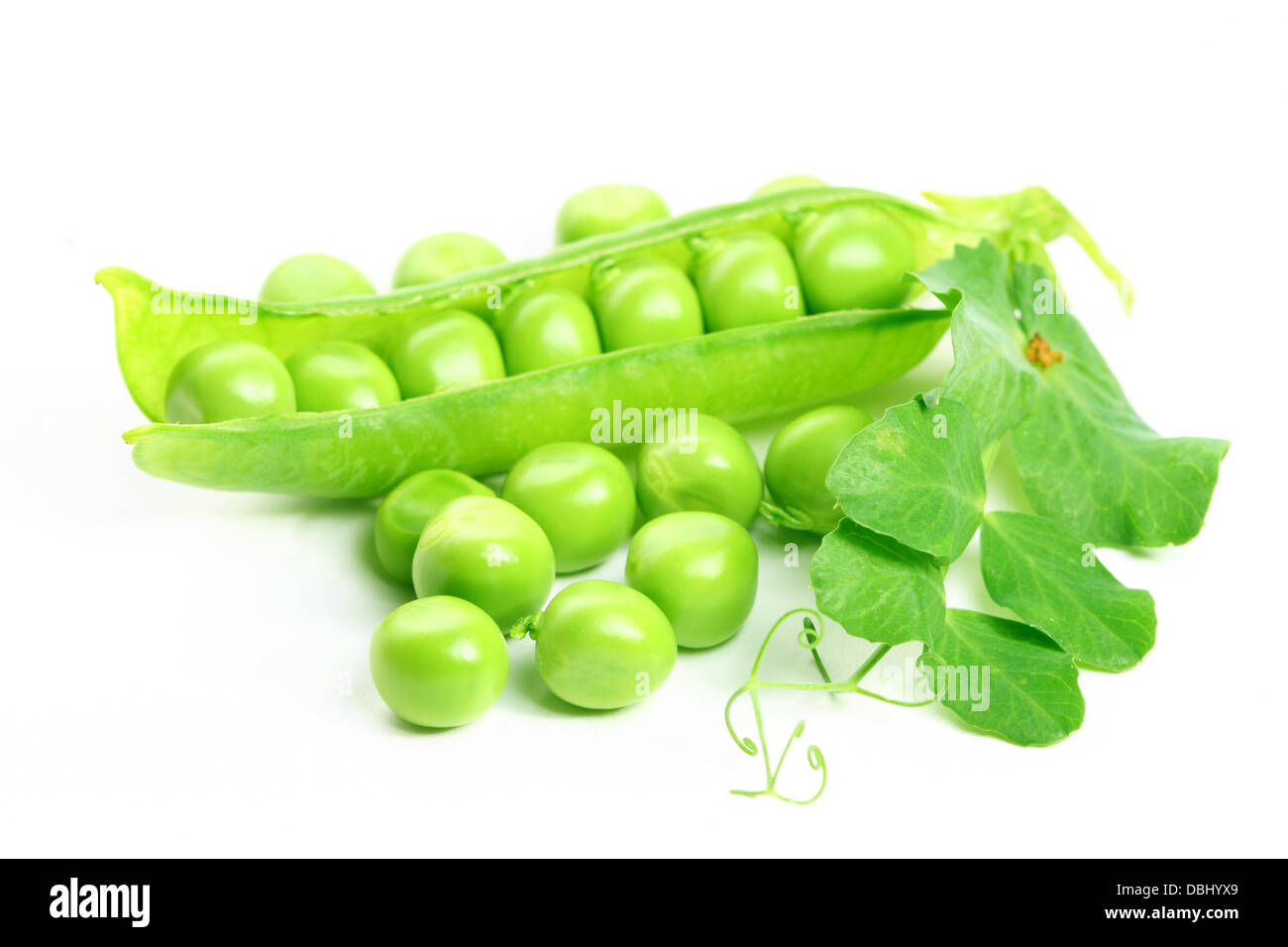 peas isolated on white background macro close up Stock Photo - Alamy