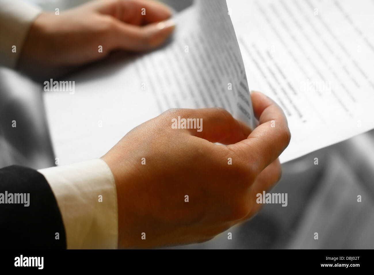 finger smart point on white paper Stock Photo - Alamy