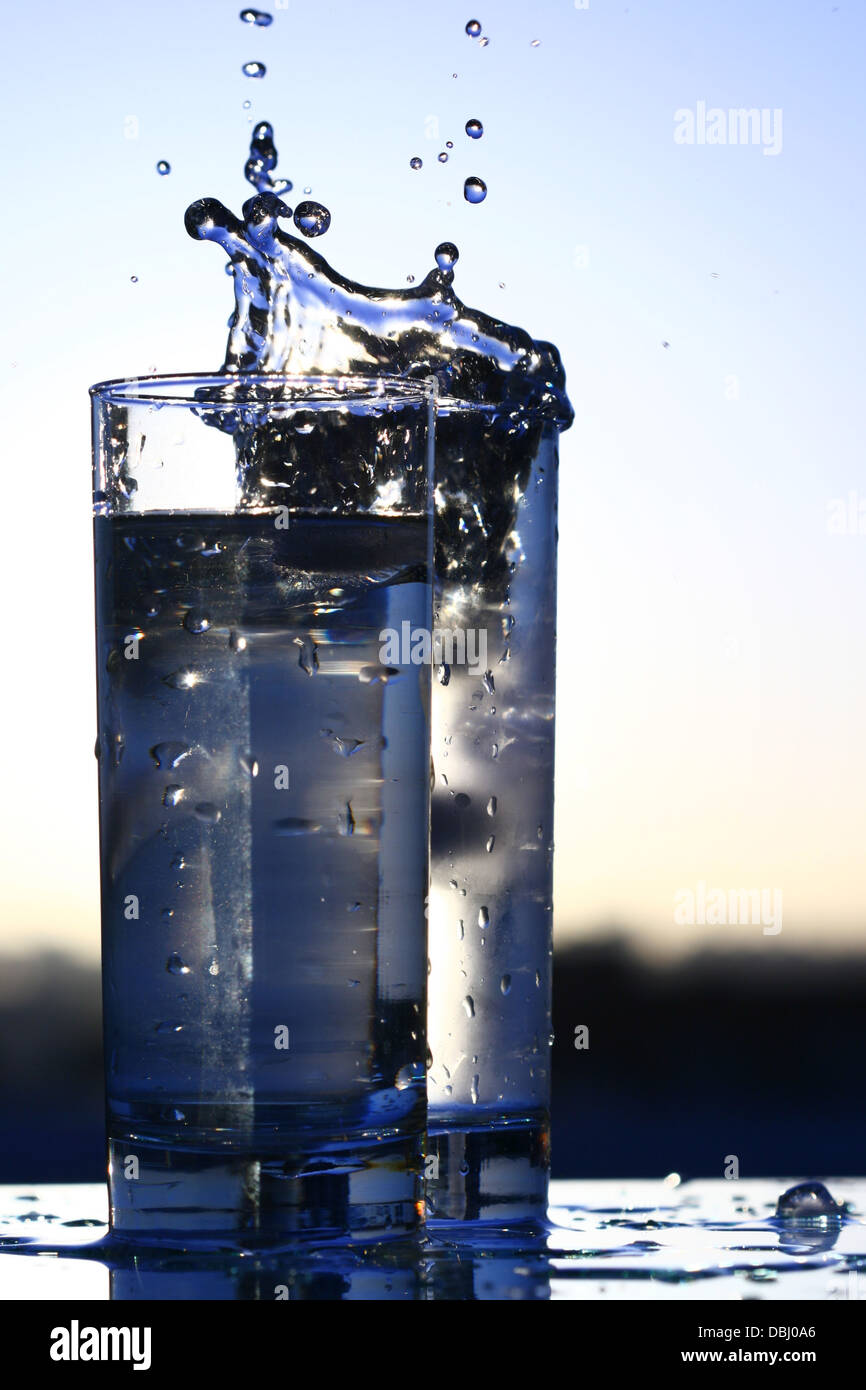 clean cold water in glass Stock Photo - Alamy