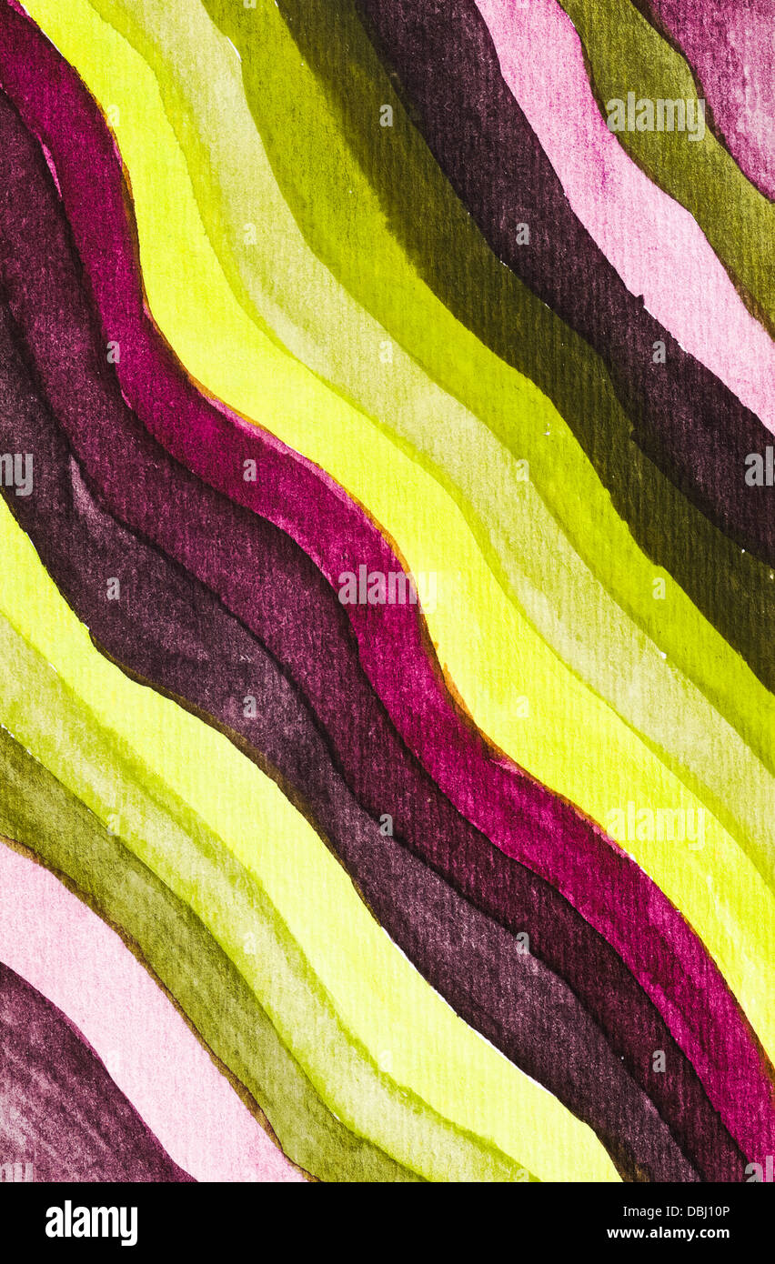wave striped pattern drawn by watercolor Stock Photo - Alamy
