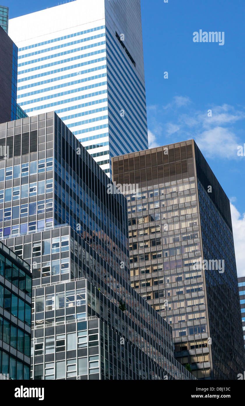 Skyscrapers on Third Avenue in midtown Manhattan in New York City Stock ...
