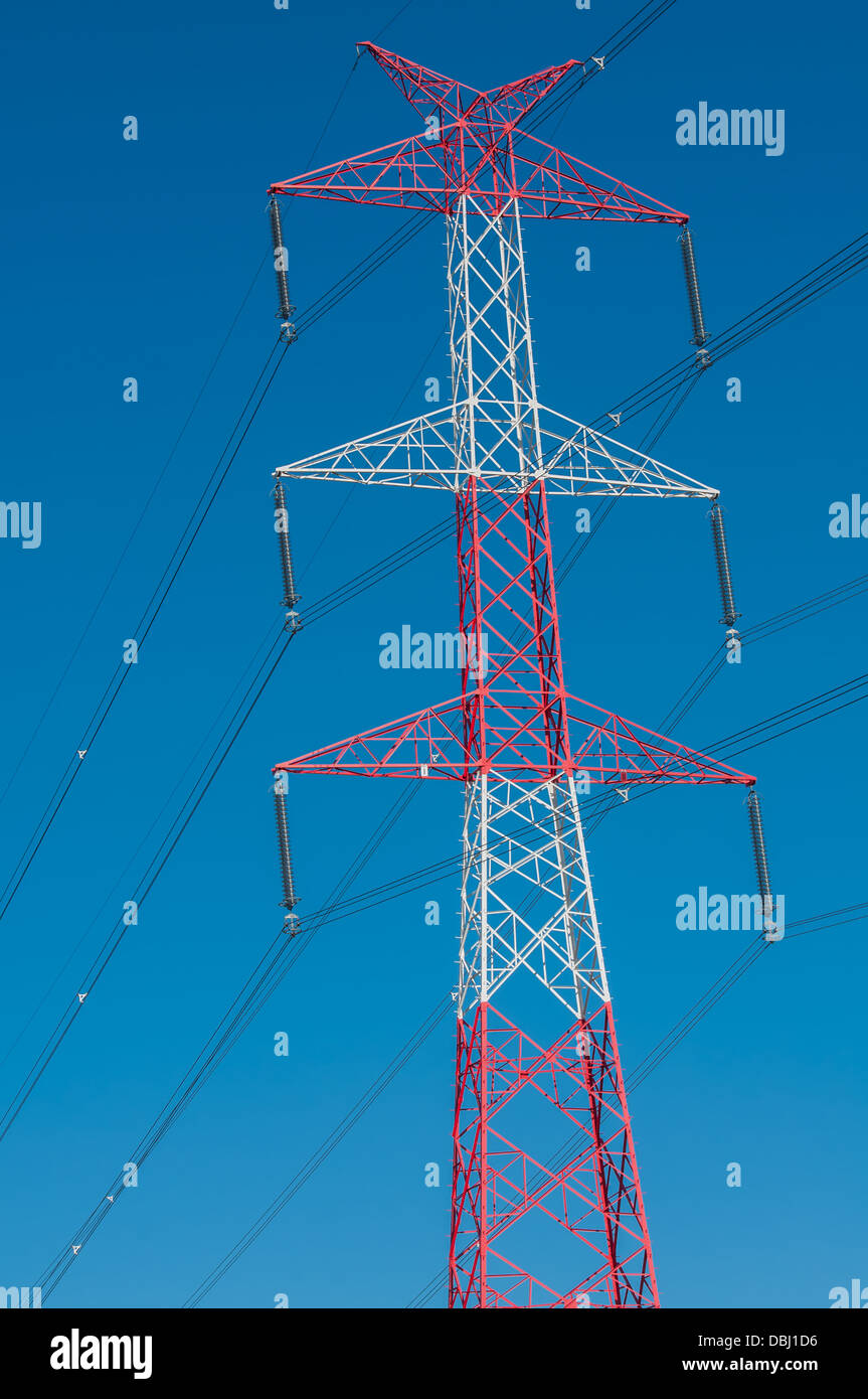 Pylon and transmission power line Stock Photo - Alamy
