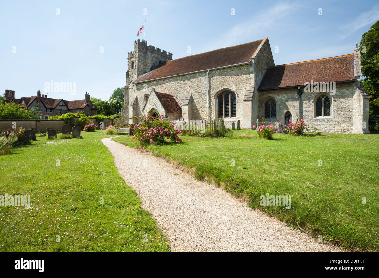 St Nicholas' church in the small and picturesque village of Nether or ...