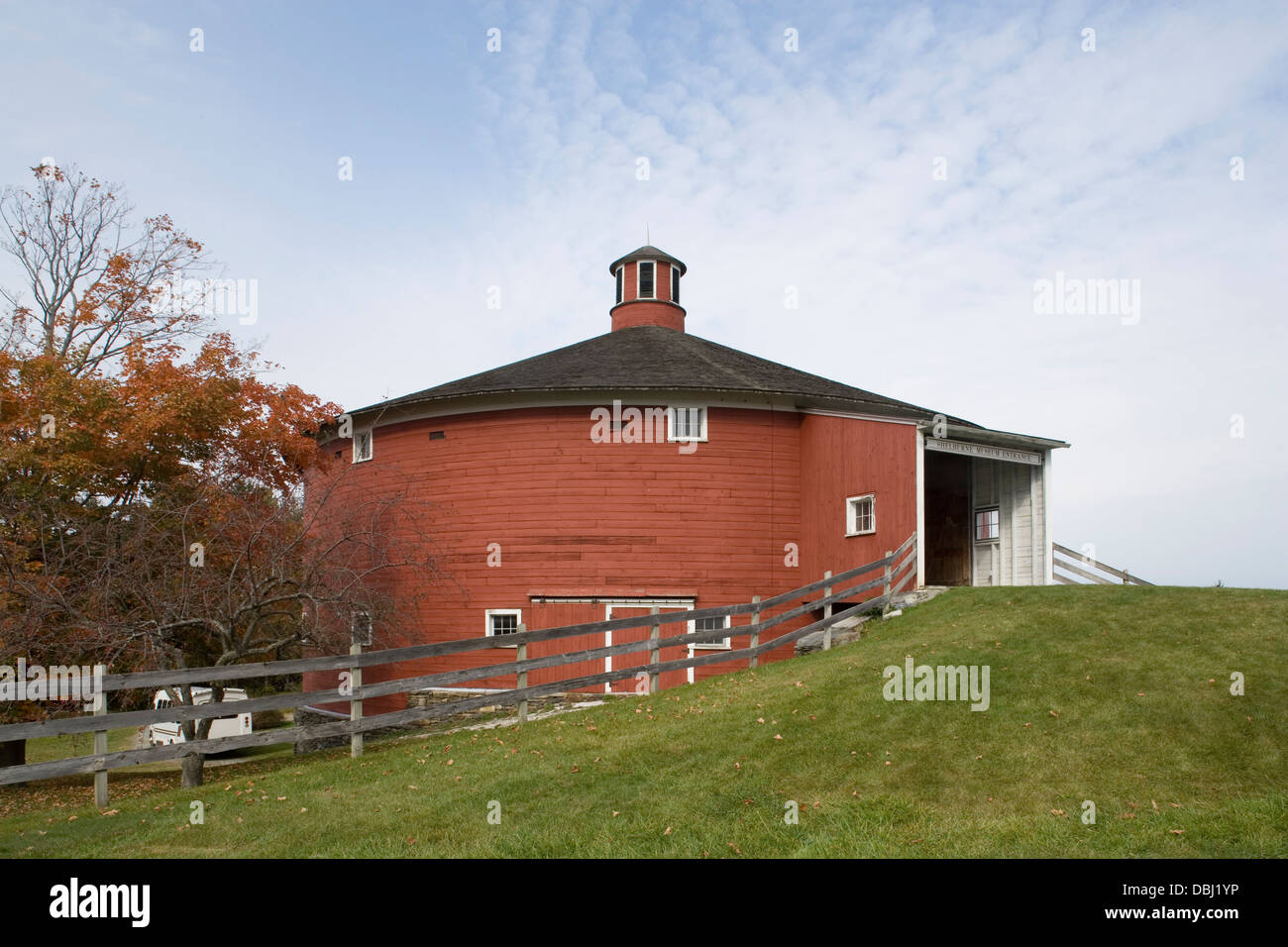 Shelburne: Shelburne Museum - Round Barn & McClure Visitor Center Stock ...