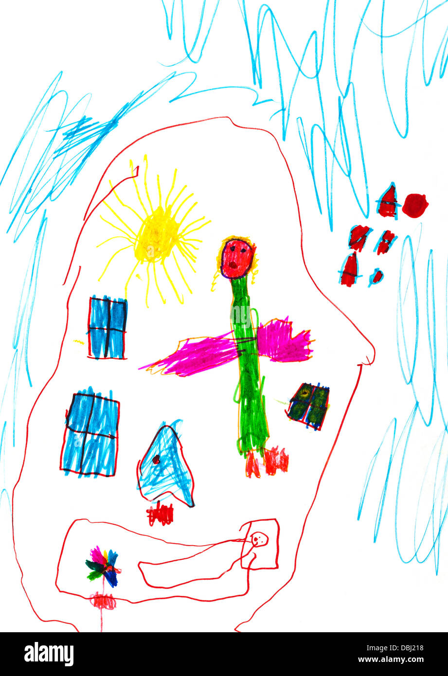 Childs drawing angel hi-res stock photography and images - Alamy