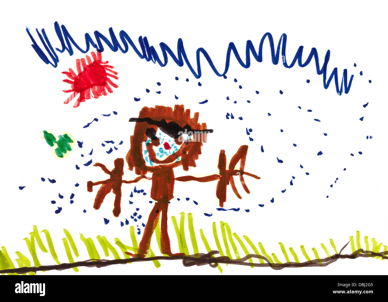 Boy in the rain drawing hi-res stock photography and images - Alamy