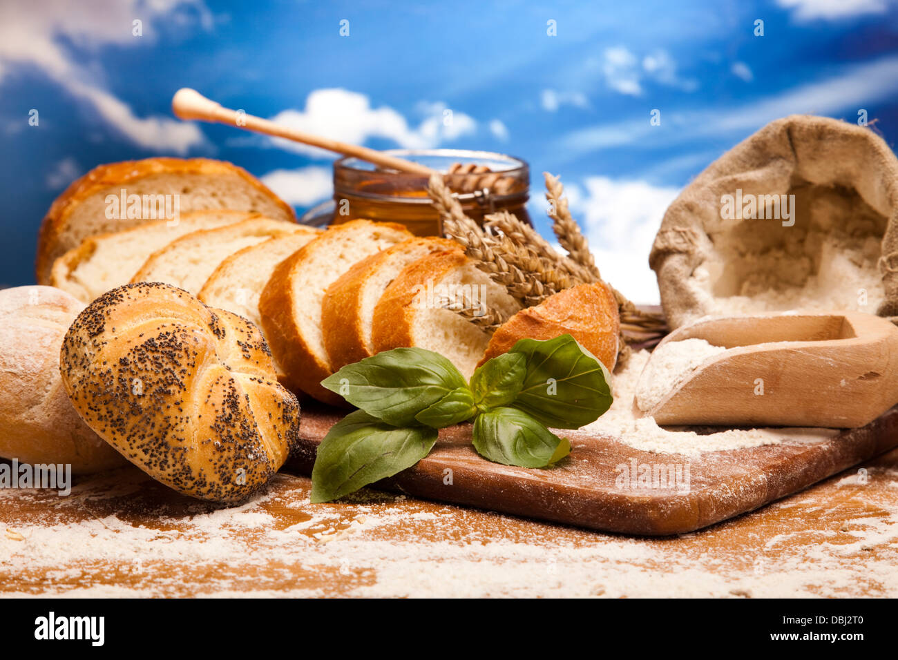 Variety of whole wheat bread Stock Photo - Alamy