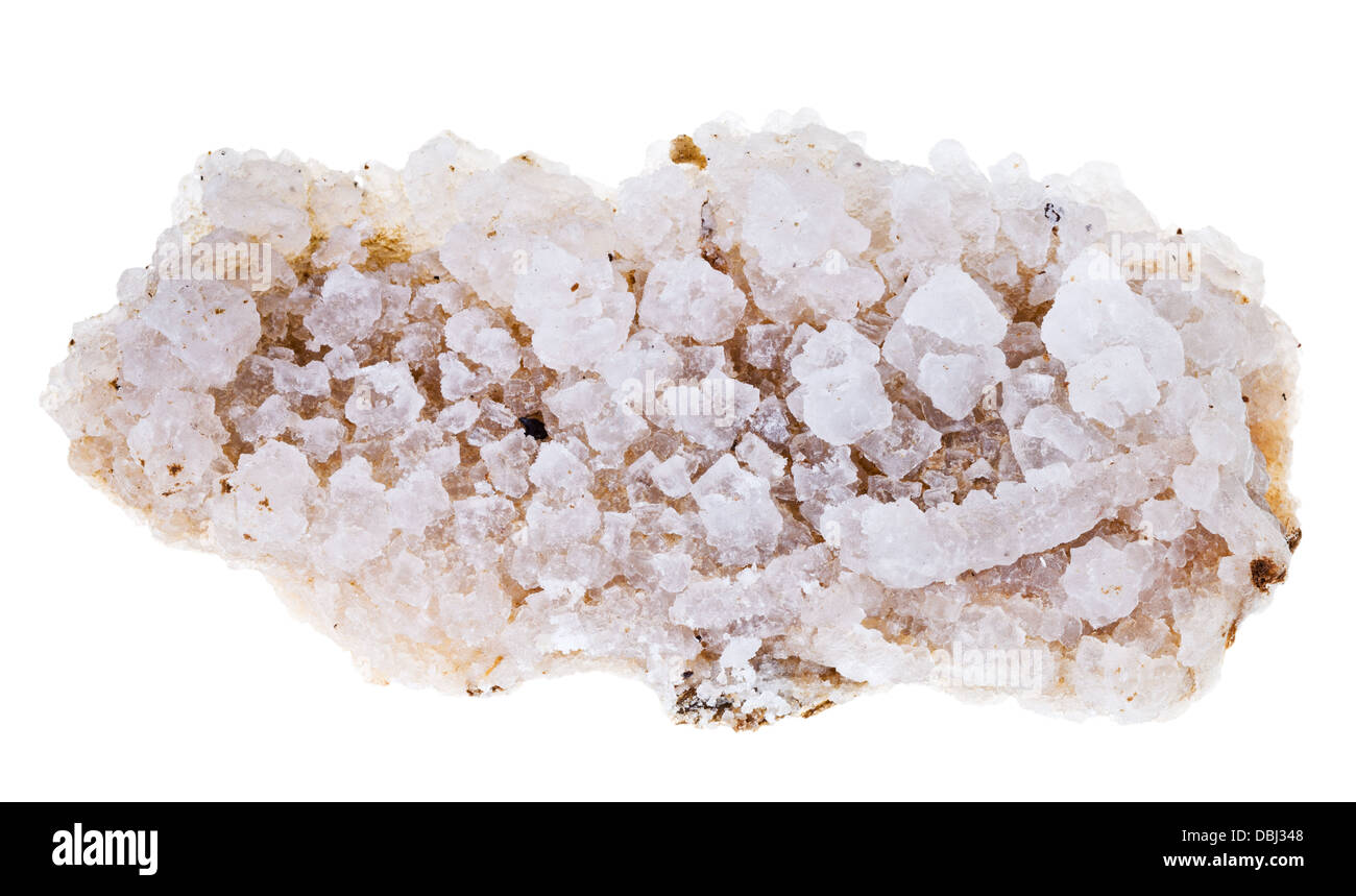crust of salt from Dead Sea coast isolated on white background Stock ...